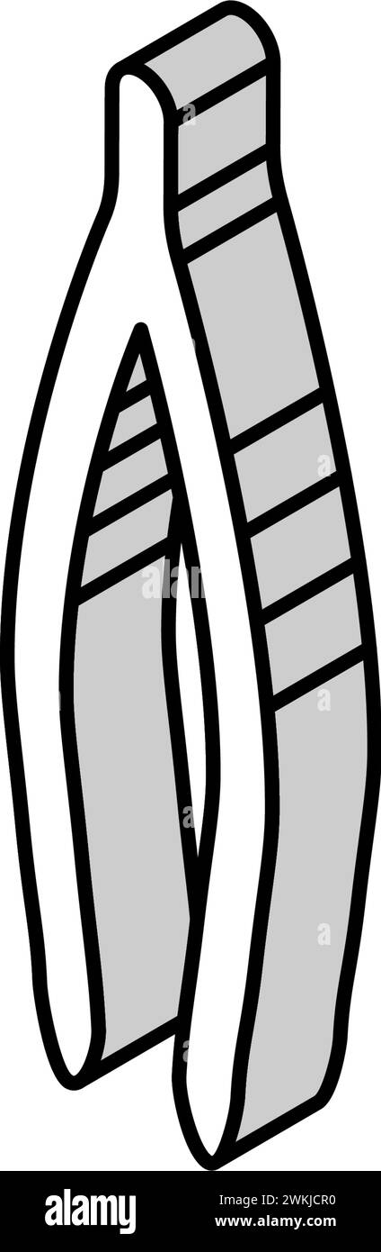 forceps chemical glassware lab isometric icon vector illustration Stock ...