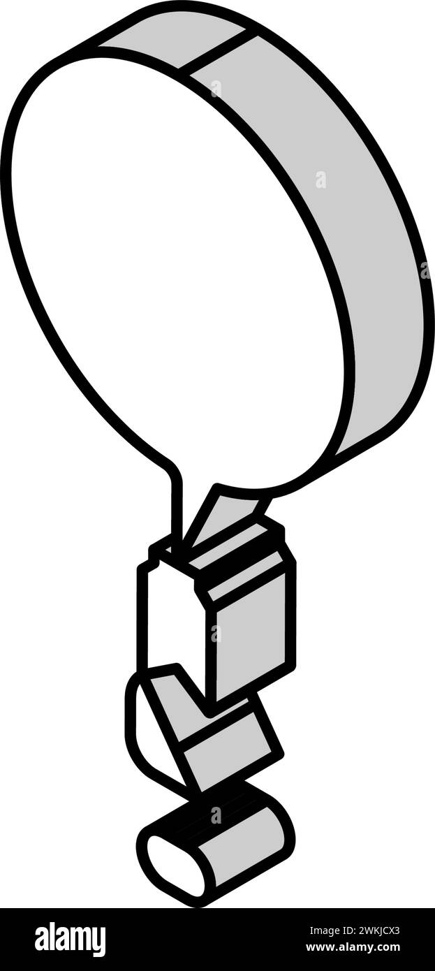 ring clamp chemical glassware lab isometric icon vector illustration ...