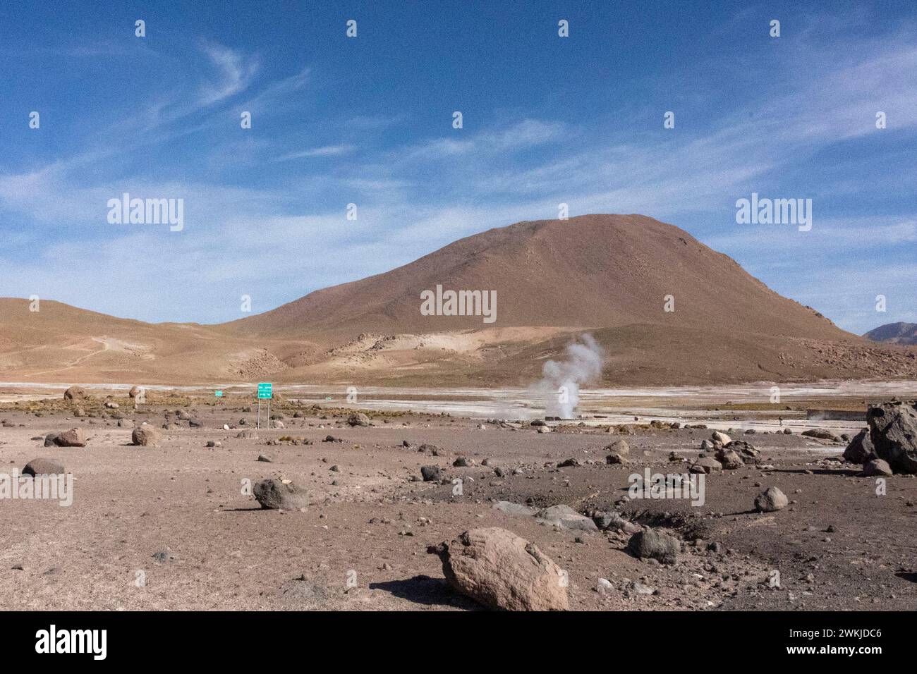 Geysers in the Atacama Desert, Chile, Hot volcanic springs Stock Photo ...