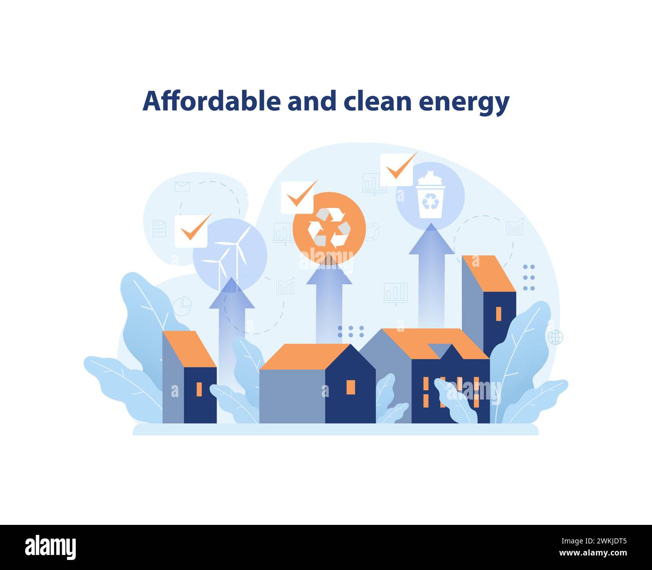 SDG or sustainable development goal. Affordable and clean energy ...