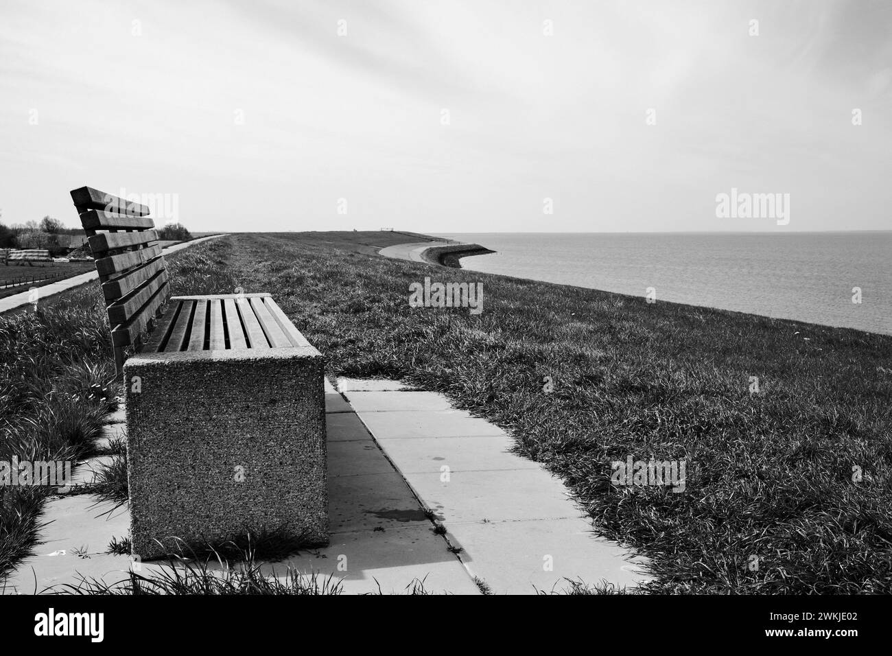 bench at the northern sea Stock Photo - Alamy