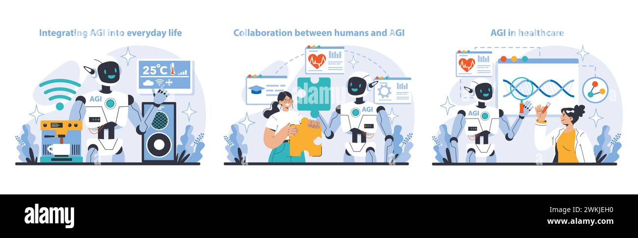 AGI set. Seamless daily life AI integration, collaborative human-robot ...