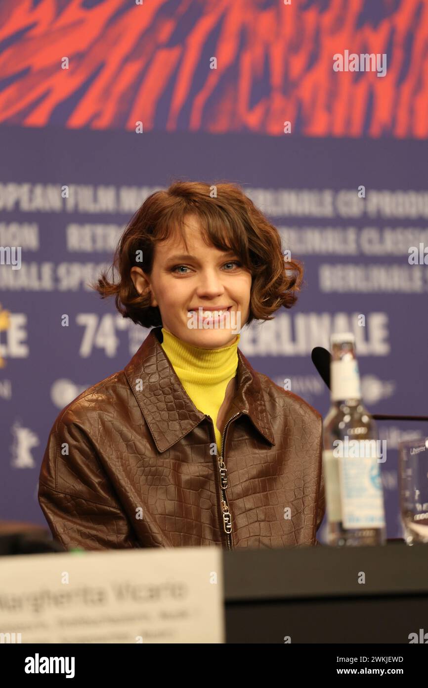 Berlin, Germany, 21st February 2024, actor Carlotta Gamba at the press ...