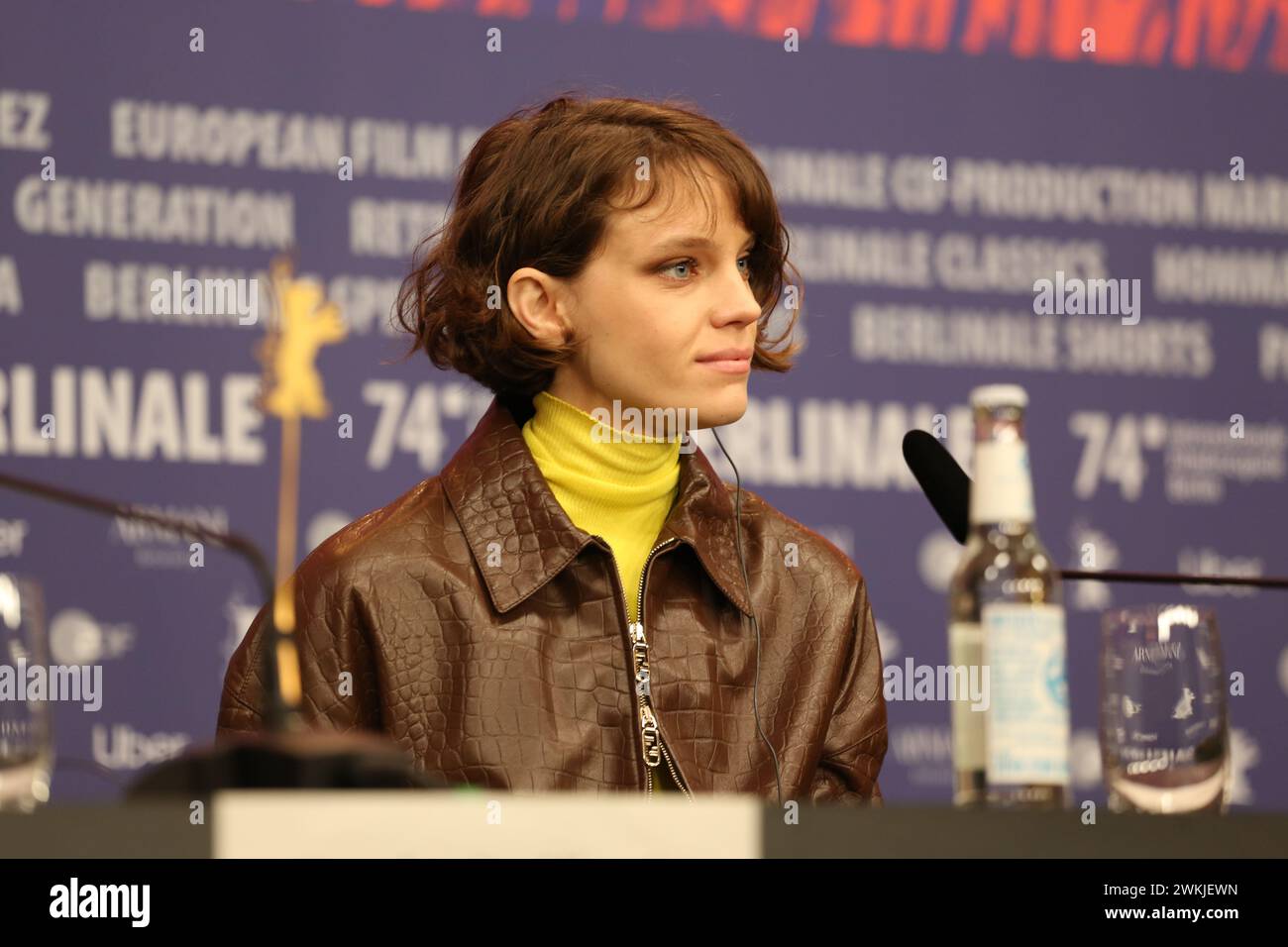Berlin, Germany, 21st February 2024, actor Carlotta Gamba at the press ...