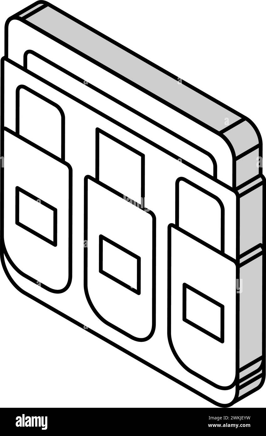 remote organizer living room isometric icon vector illustration Stock ...