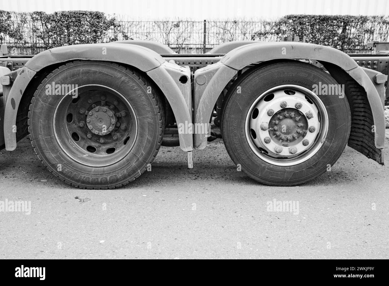 Big wheels car Black and White Stock Photos & Images - Alamy
