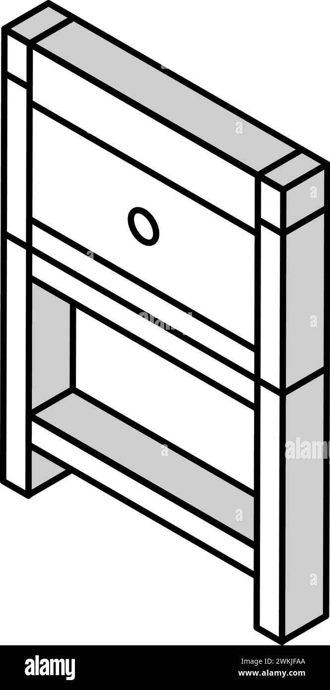 side table living room isometric icon vector illustration Stock Vector ...
