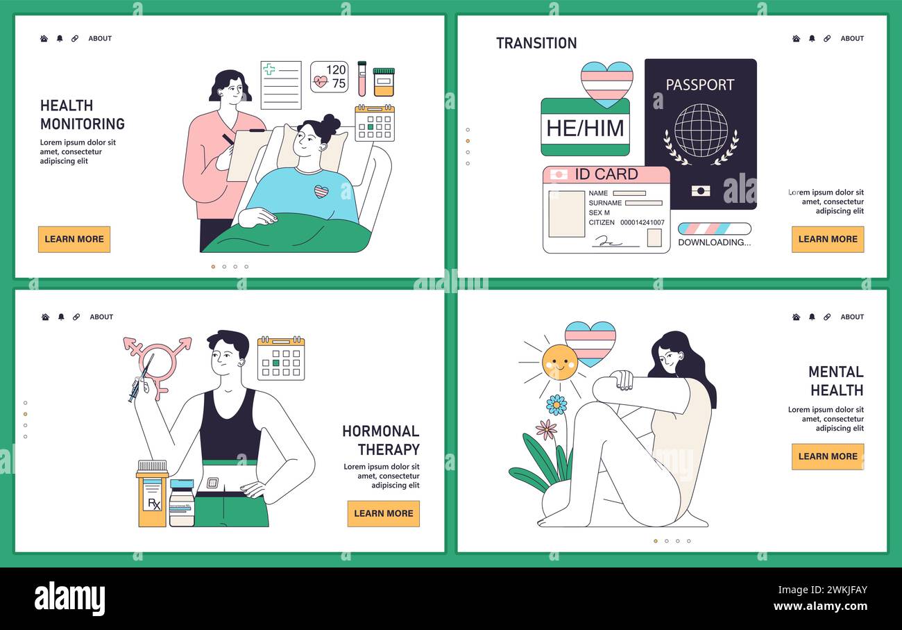 Gender Transition Consequences Web Or Landing Set Gender Affirming Therapy Positive And