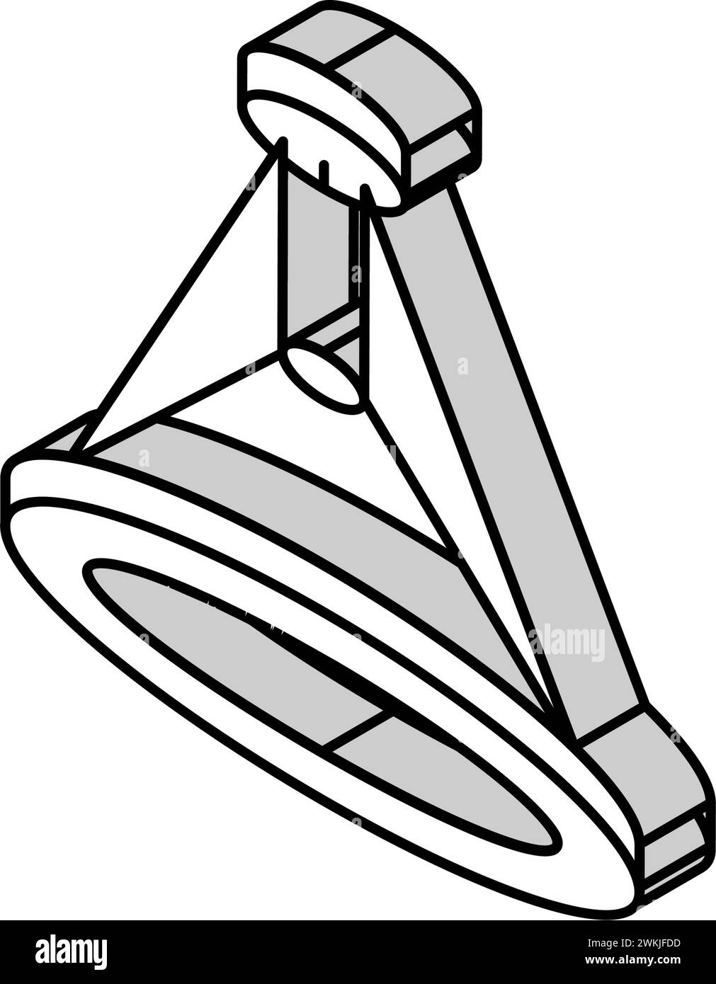 overhead lighting living room isometric icon vector illustration Stock ...