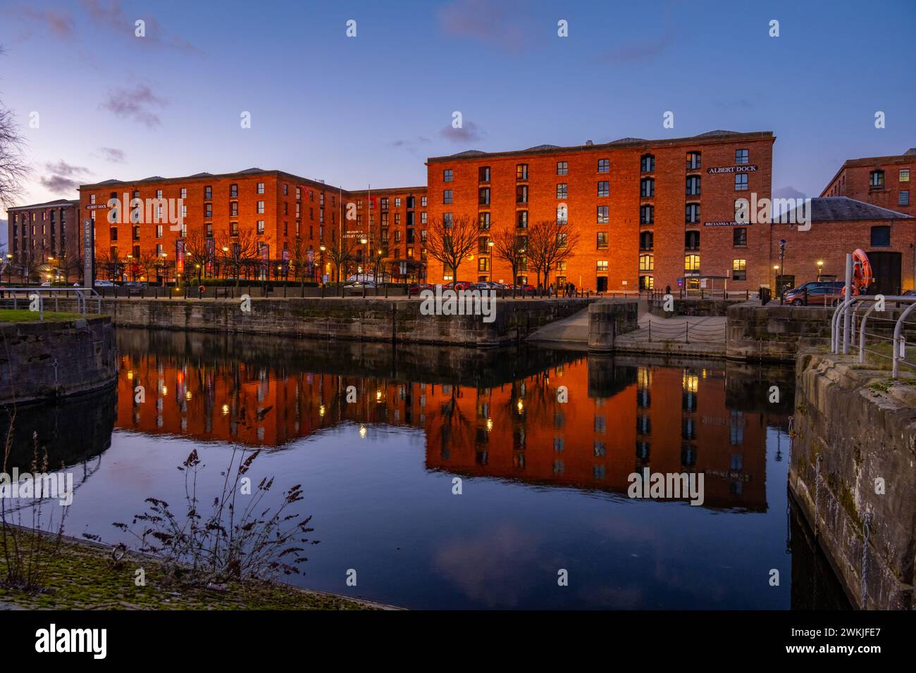 The Royal Albert Dock, Liverpool L3 4AQ at dusk Stock Photo - Alamy