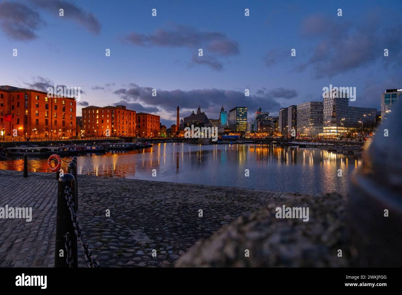 The Royal Albert Dock, Liverpool L3 4AQ at dusk Stock Photo - Alamy