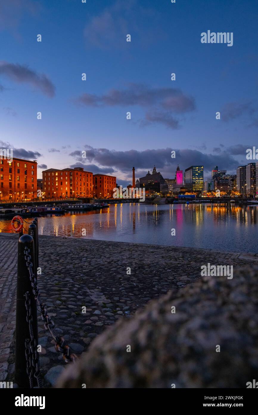The Royal Albert Dock, Liverpool L3 4AQ at dusk Stock Photo - Alamy