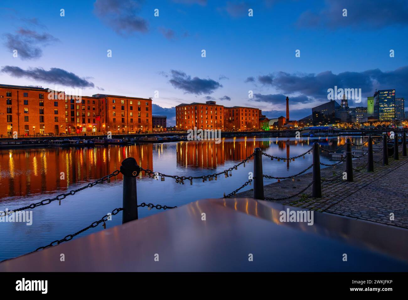 The Royal Albert Dock, Liverpool L3 4AQ at dusk Stock Photo - Alamy