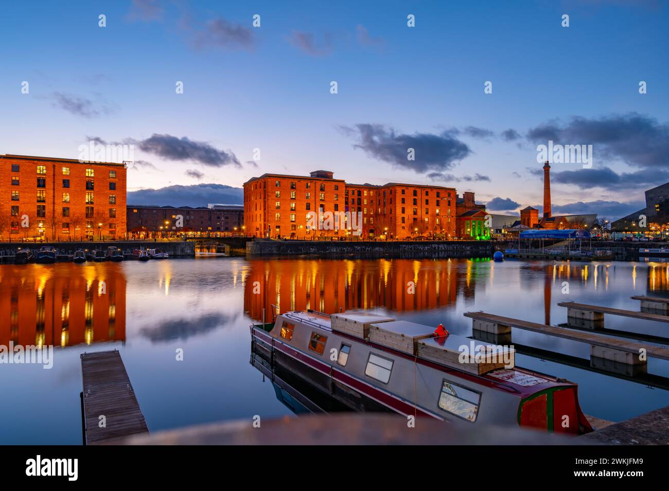 The Royal Albert Dock, Liverpool L3 4AQ at dusk Stock Photo - Alamy