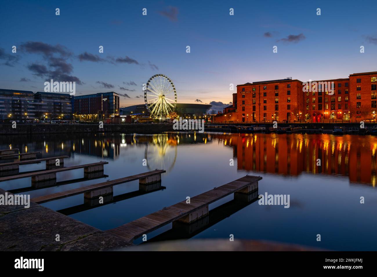 The Royal Albert Dock, Liverpool L3 4AQ at dusk Stock Photo - Alamy