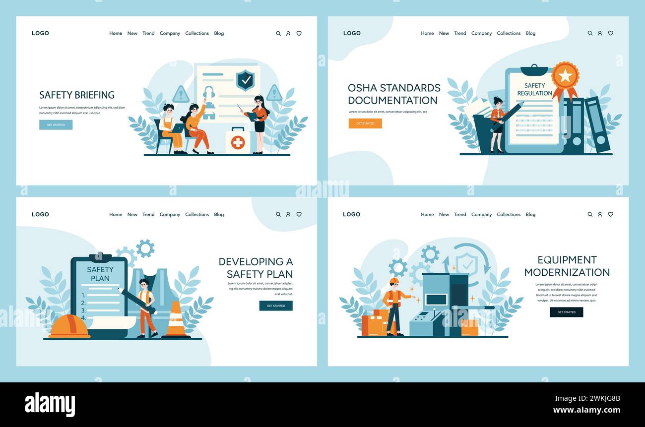 OSHA website set. Featuring safety briefings, standards documentation ...