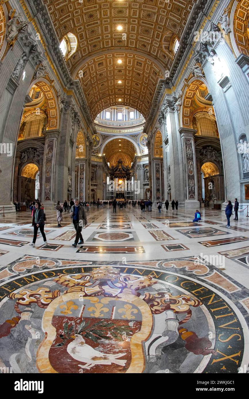 The scaffolding surrounded 17th century, 95ft-tall bronze canopy by ...