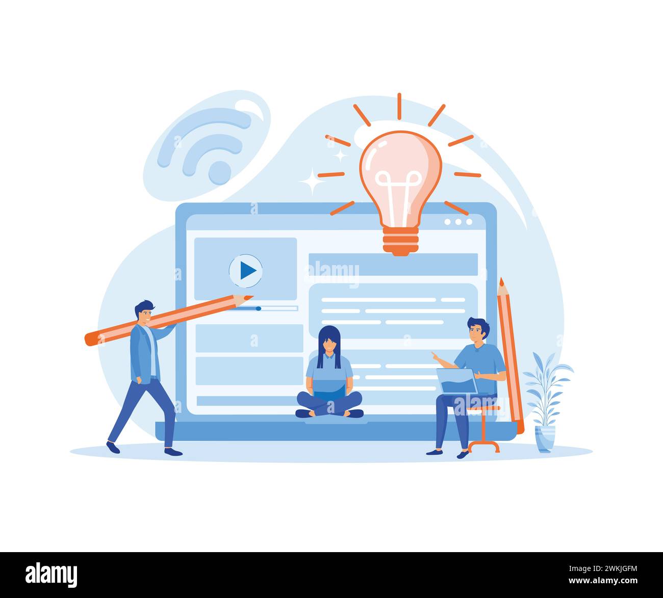 Creating content Stock Vector Images - Alamy