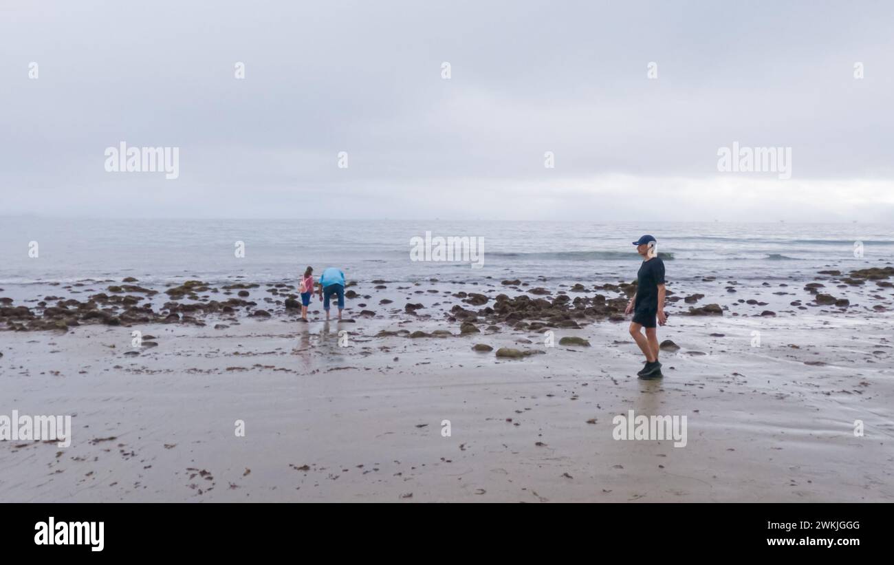 Gloomy Winter Beach Walk in Miramar, California Stock Photo - Alamy
