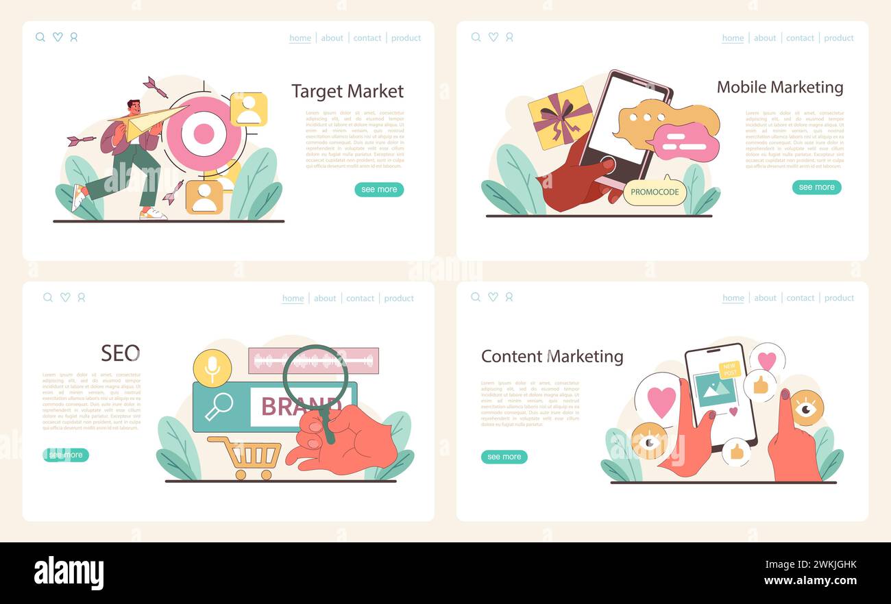 Mobile targeting strategies Stock Vector Images - Alamy