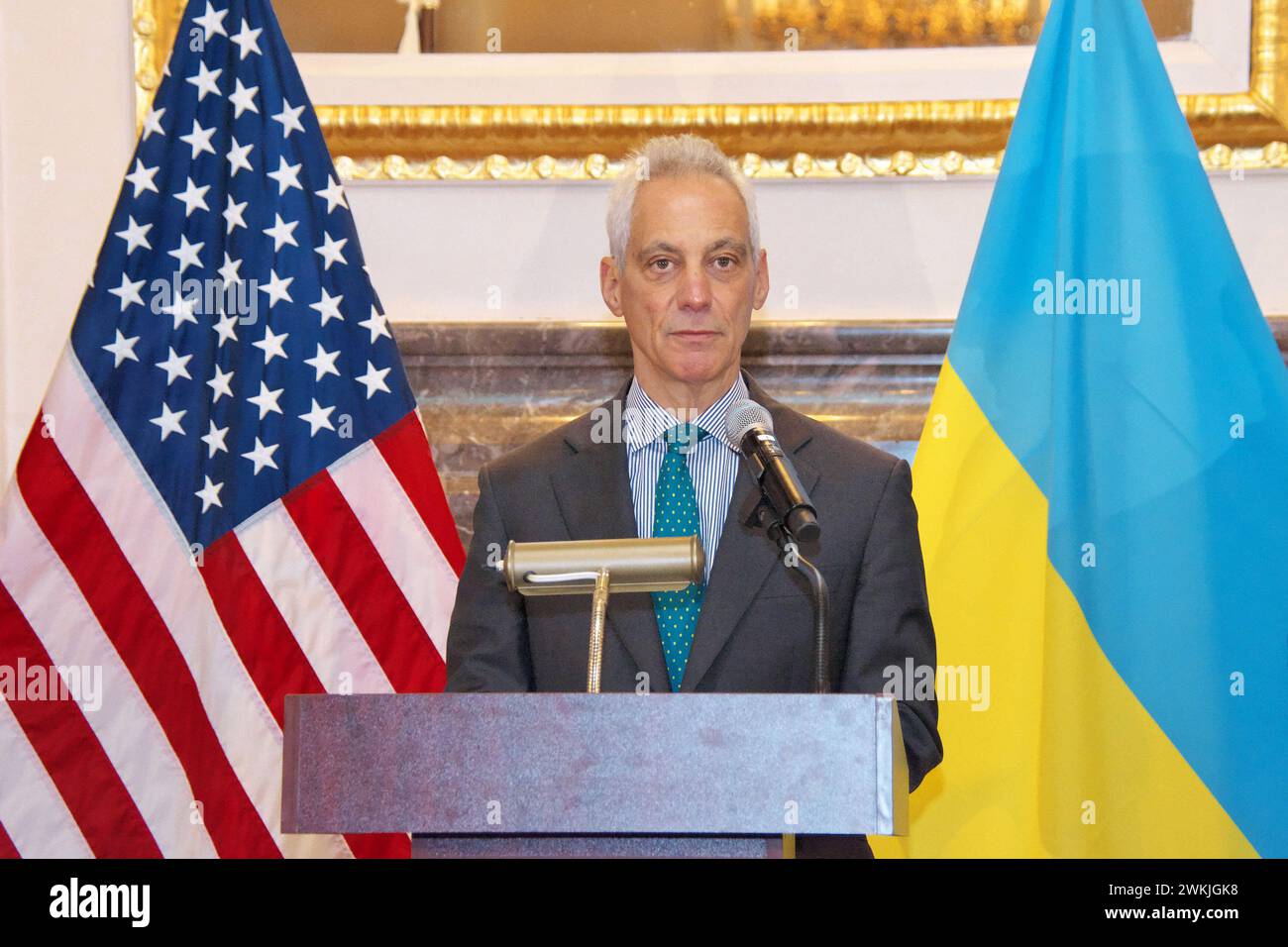 Tokyo, Japan. 21st Feb, 2024. U.S. Ambassador to Japan, Rahm Emanuel ...