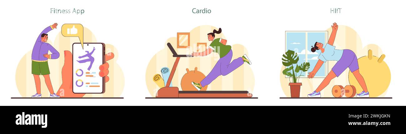 Comprehensive workout Stock Vector Images - Alamy