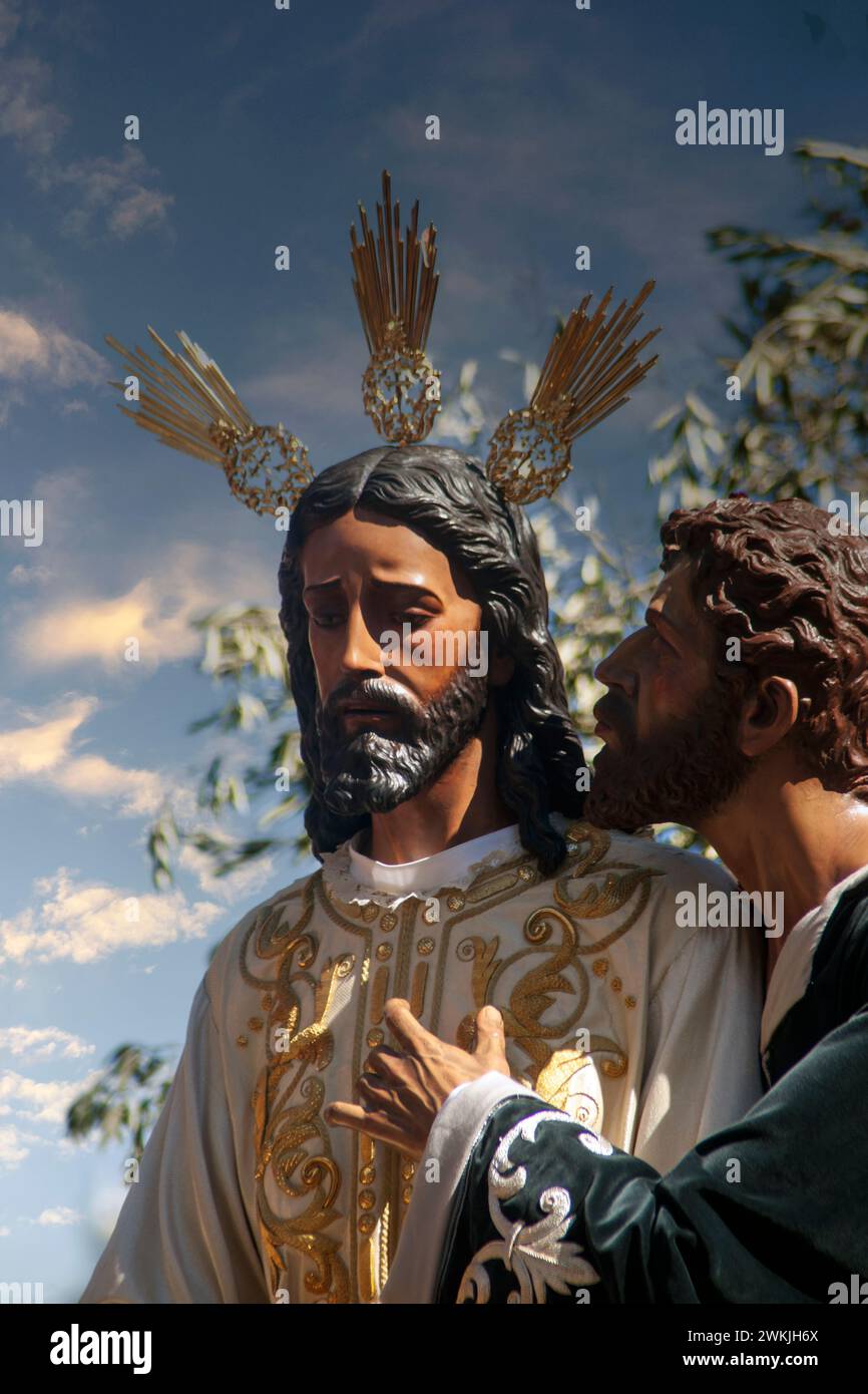 Brotherhood of the Kiss of Judas, Holy Week in Seville Stock Photo - Alamy