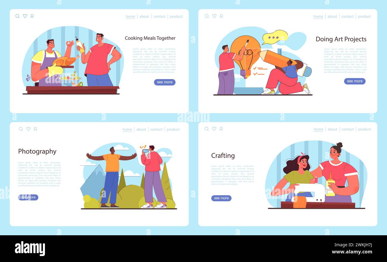 Friends collaborate in cooking, art, photography, and crafting, sharing ...