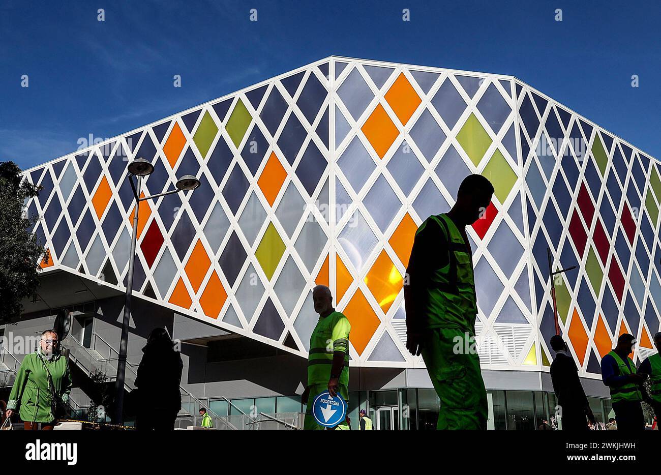 Facade of the Nou Moles Sports Complex, on February 21, 2024, in ...