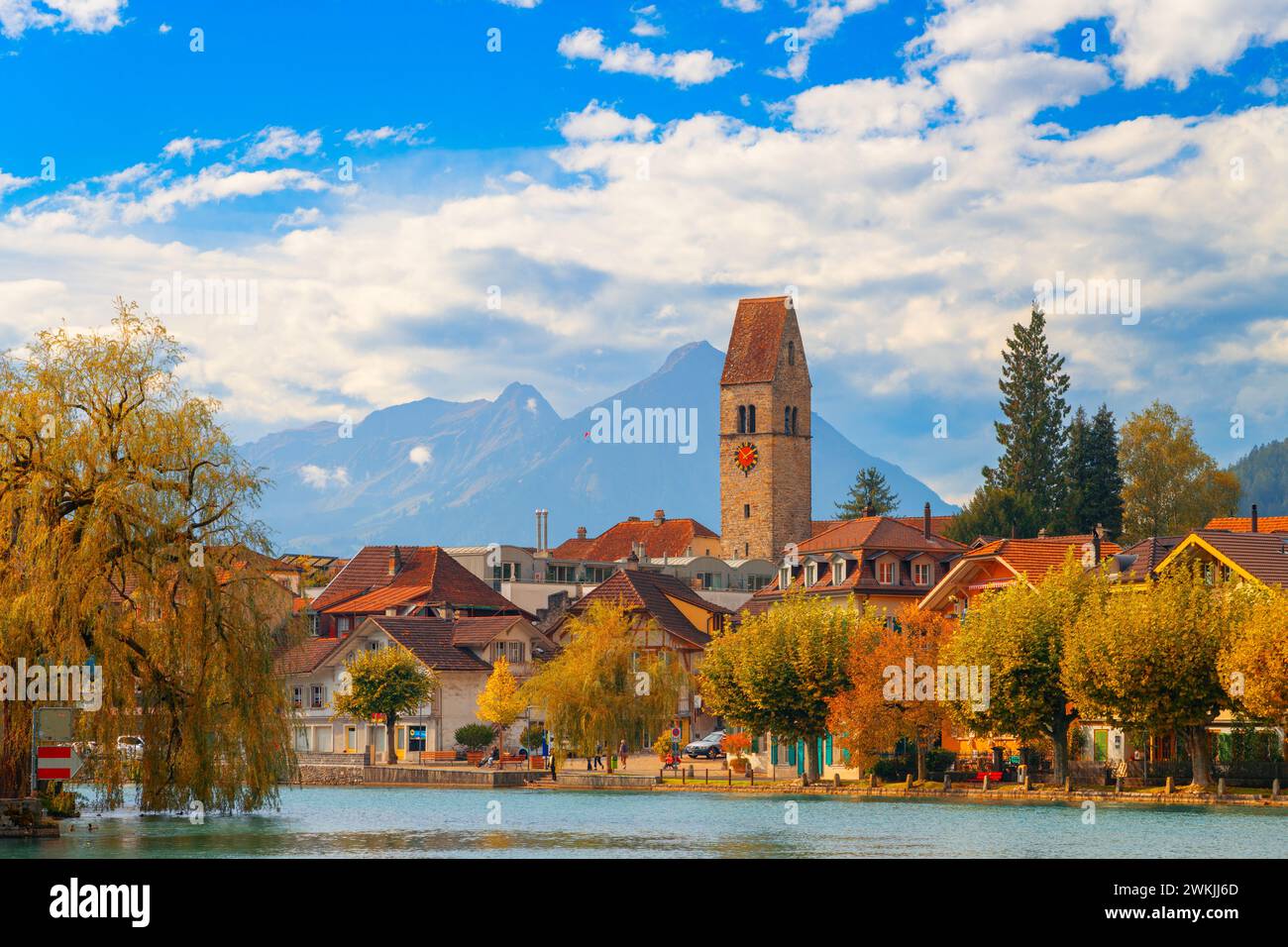 Unterseen, Switzerland in the Interlaken region Stock Photo - Alamy