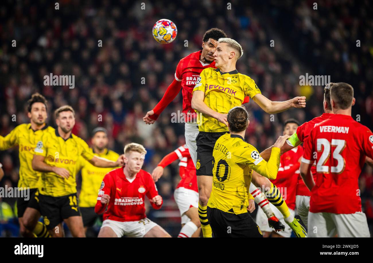 Eindhoven, Netherlands. 20th Feb 2024. Malik Tillman (Eindhoven) Nico ...