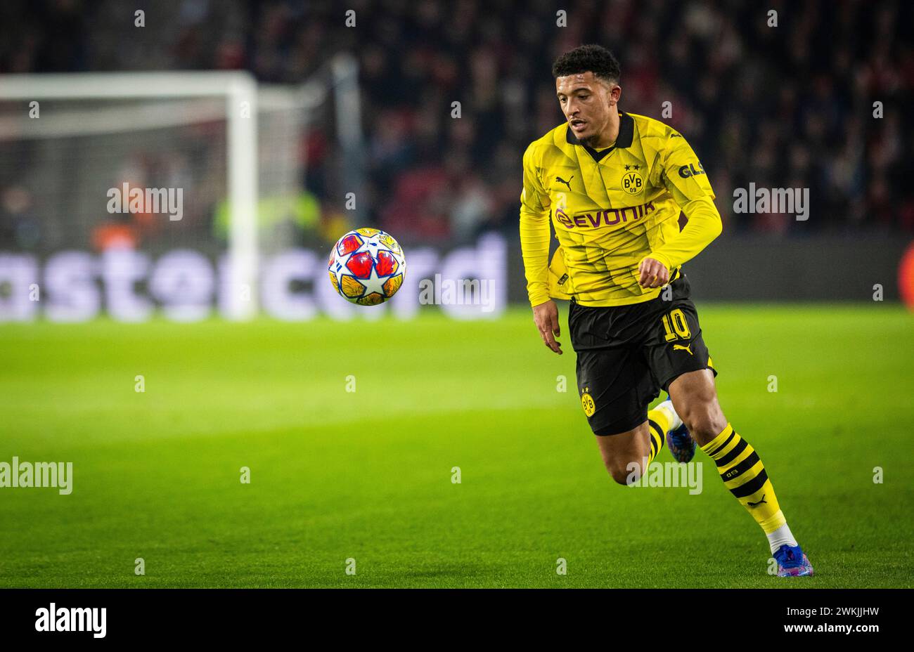 Eindhoven, Netherlands. 20th Feb 2024. Jadon Sancho (BVB) PSV Eindhoven - Borussia Dortmund 20. ...