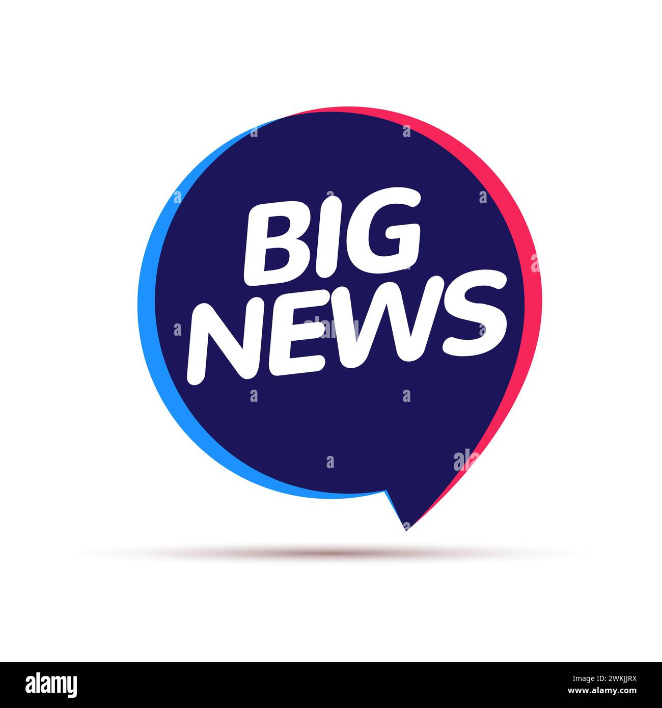 Big news badge announcement. Big release speech bubble journalism ...