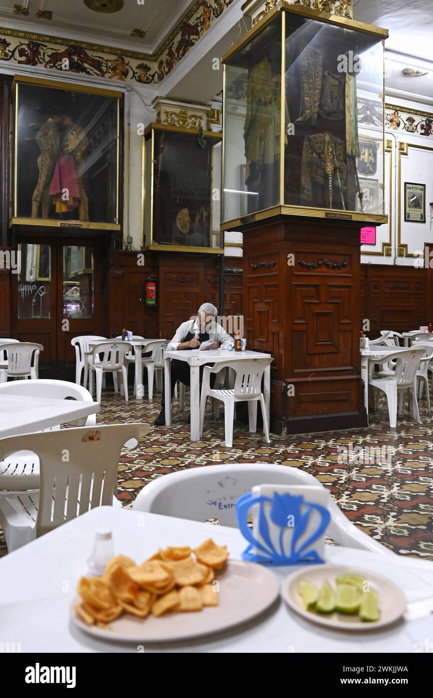 Bar La Faena with bullfighting museum in the historic centre, Mexico ...