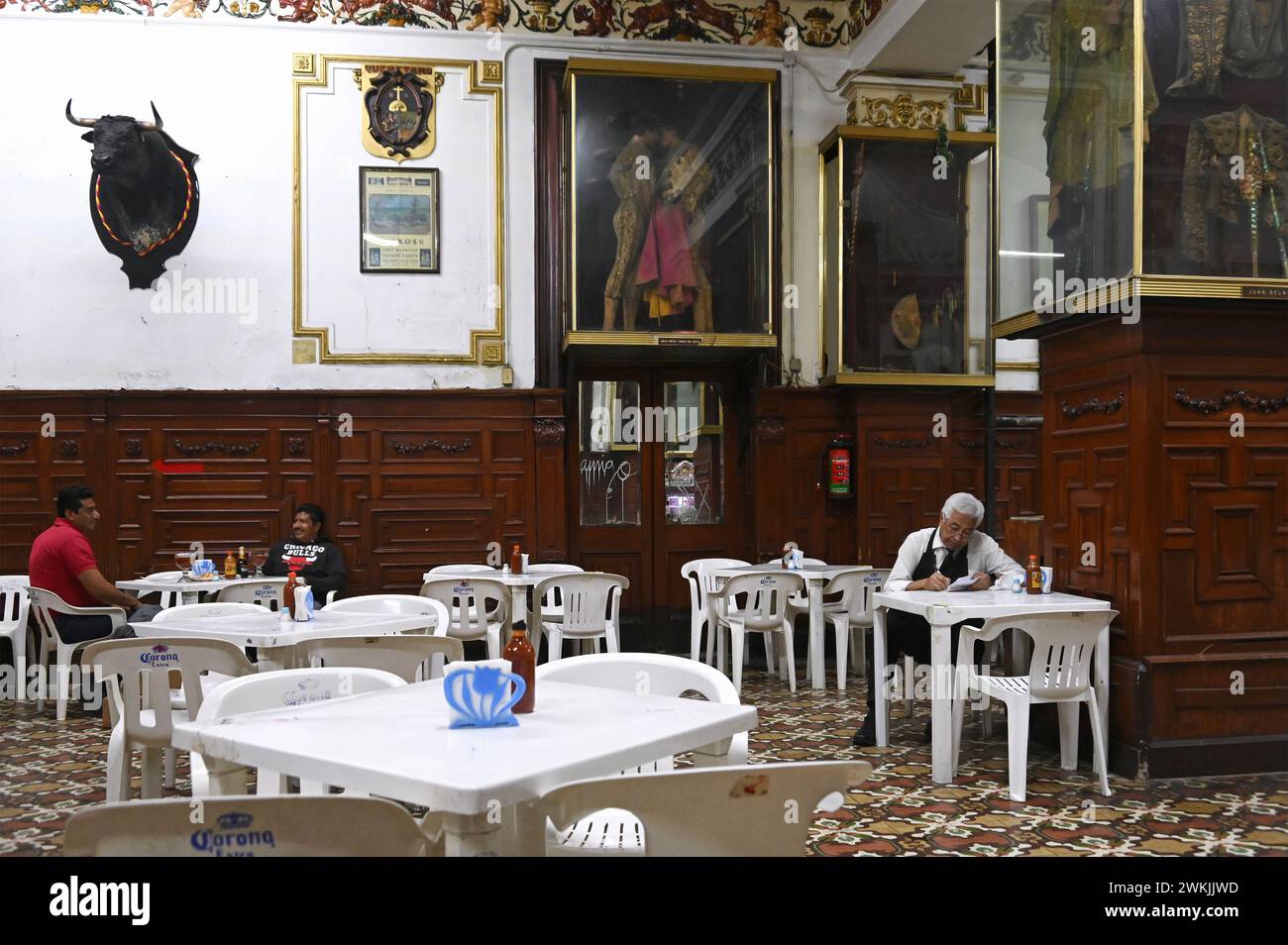 Bar La Faena with bullfighting museum in the historic centre, Mexico ...