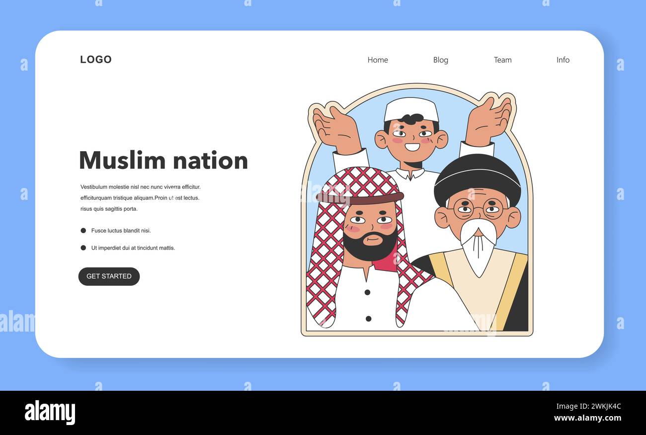 Muslim community unity concept. Diverse generational representation ...