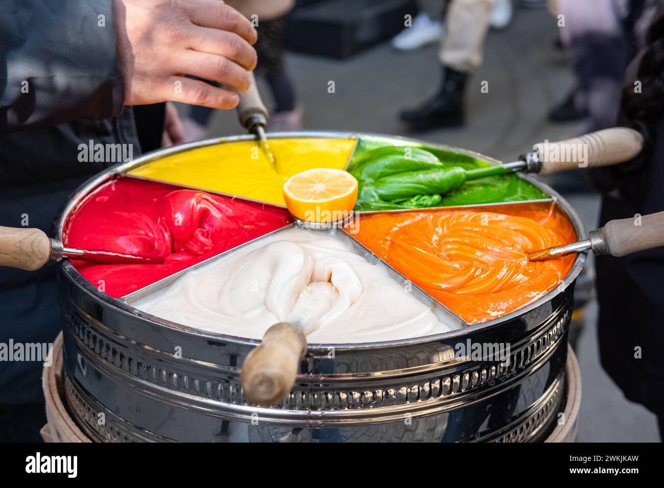 Traditional Turkish Ottoman handmade stick candy Macun. Sweet ...