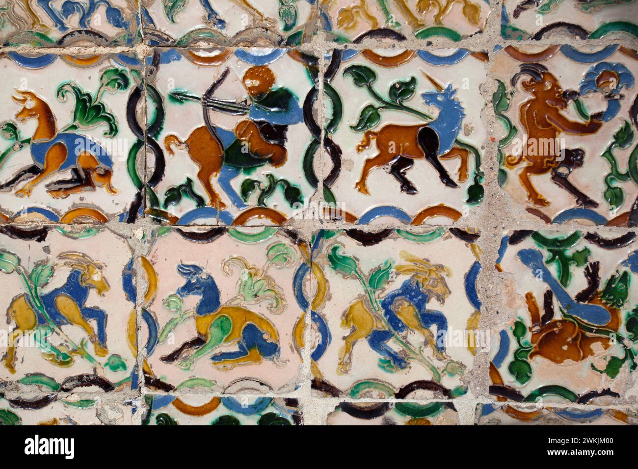 Seville real alcazar tiles hi-res stock photography and images - Alamy