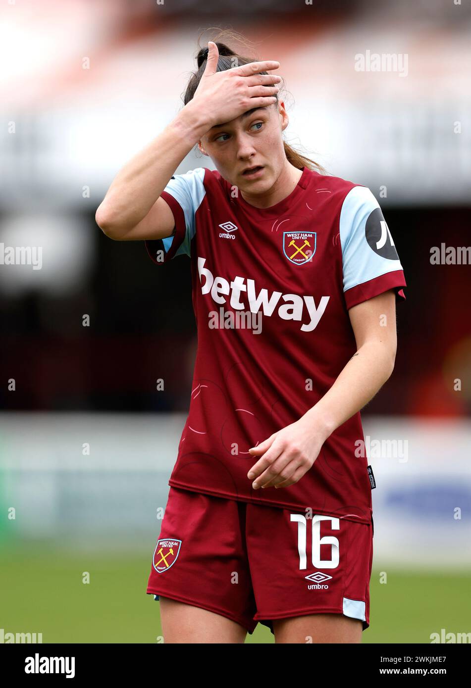 West Ham United's Jessica Ziu during the Barclays Women's Super League ...
