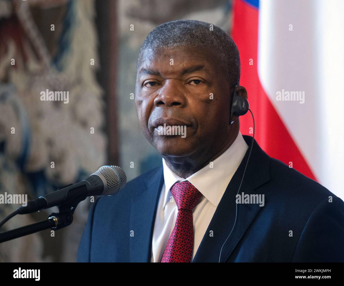 Prague, Czech Republic. 21st Feb, 2024. Czech President Petr Pavel (not ...