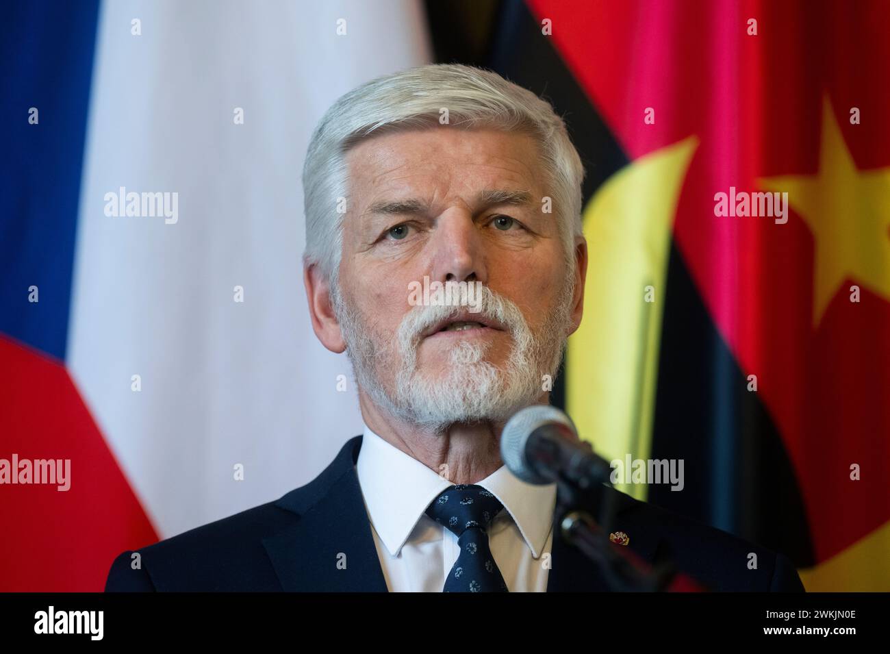 Prague, Czech Republic. 21st Feb, 2024. Czech President Petr Pavel ...