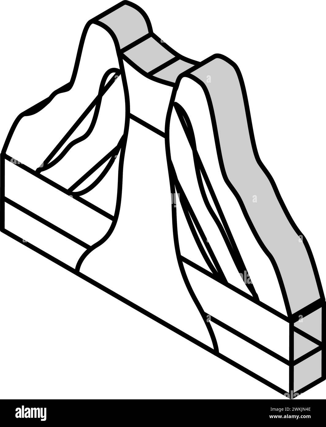 volcanic domes lava isometric icon vector illustration Stock Vector ...