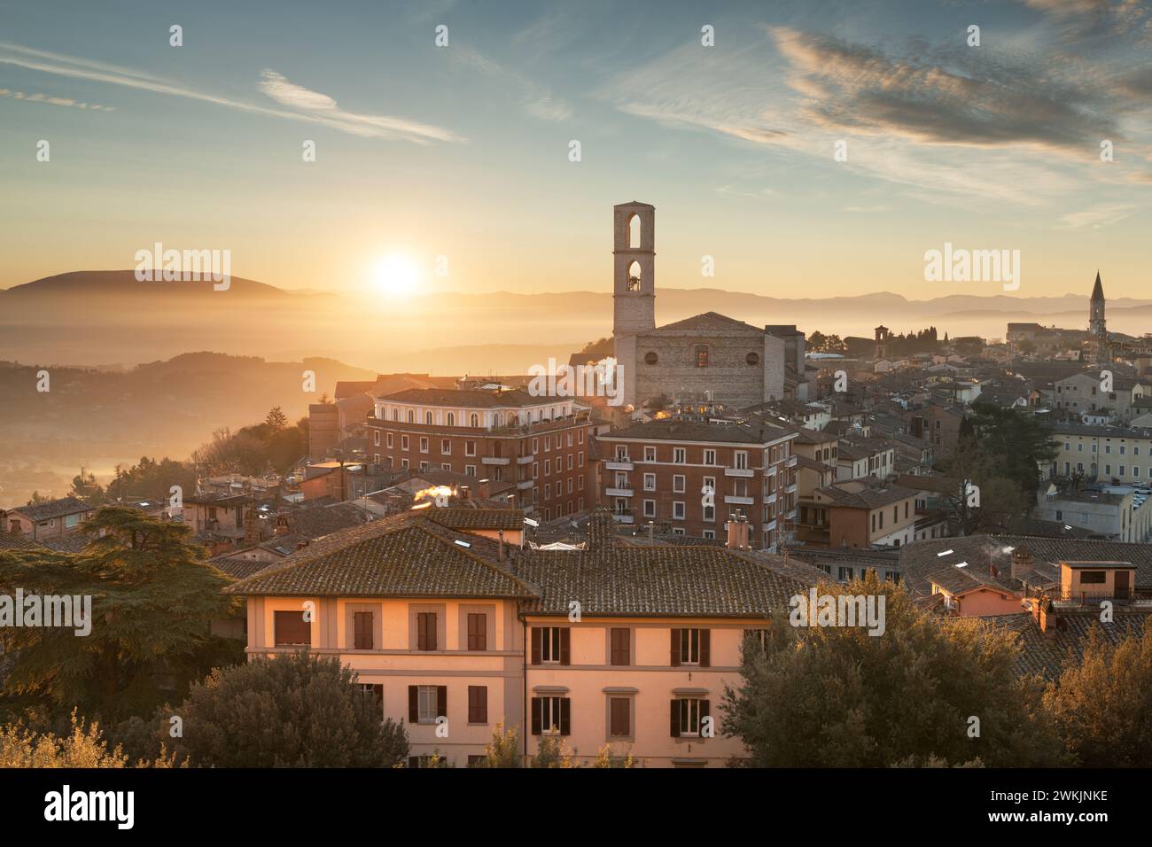 Aerial view perugia city skyline hi-res stock photography and images ...