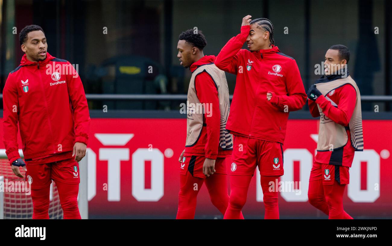 ROTTERDAM - (L-R) Quinten Timber, Yankuba Minteh, Calvin Stengs and ...