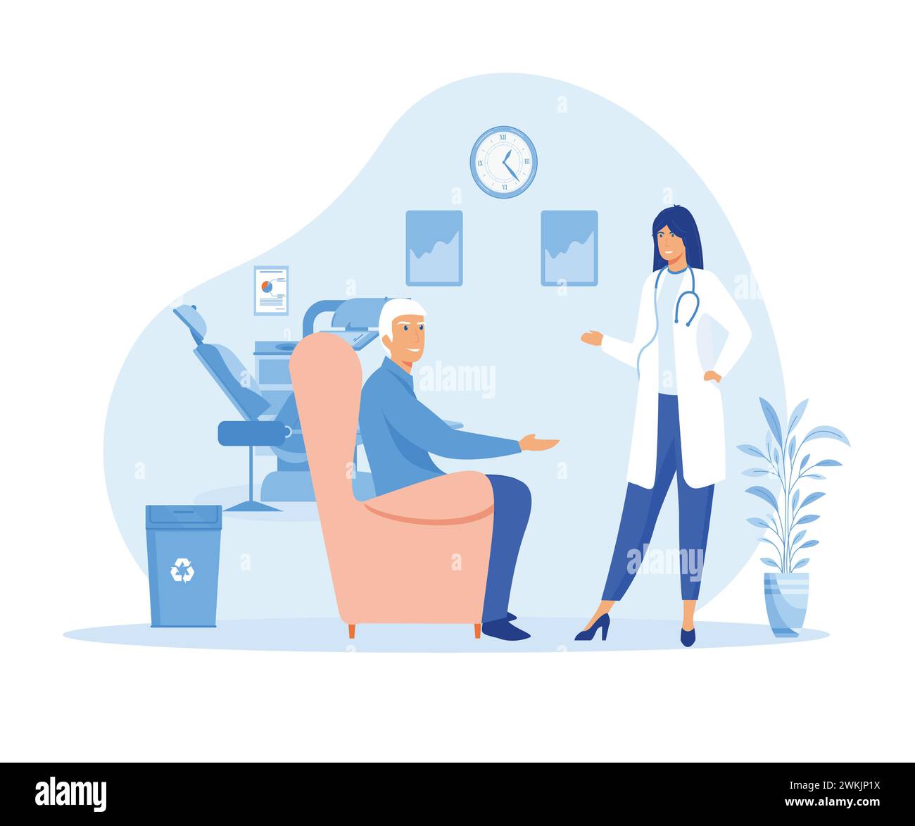 An Elderly Person in Medical Consultation with a Geriatrician ...