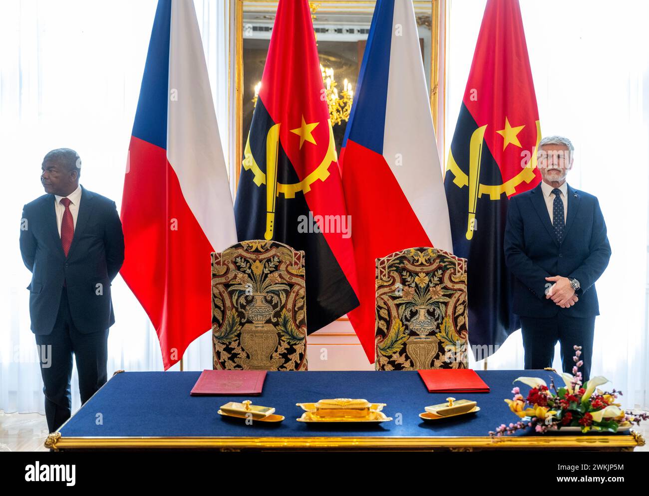 Prague, Czech Republic. 21st Feb, 2024. Czech President Petr Pavel ...