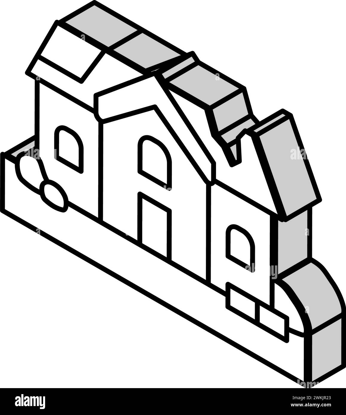 tectonic earthquake disaster isometric icon vector illustration Stock ...