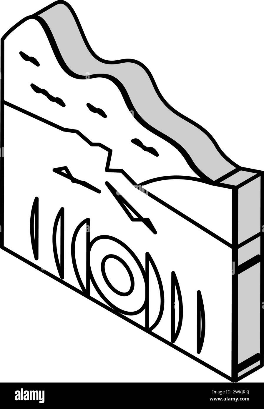 landslide disaster isometric icon vector illustration Stock Vector ...
