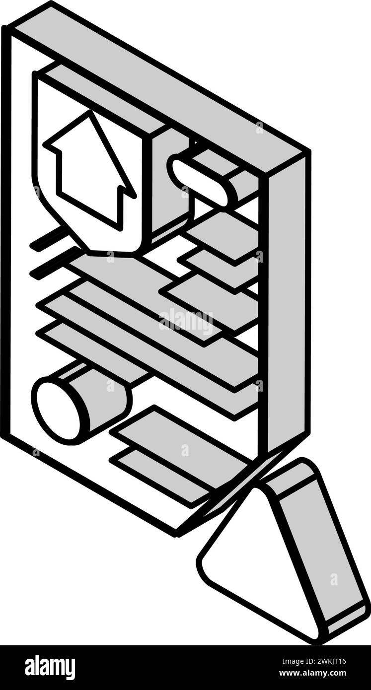 house earthquake accident insurance isometric icon vector illustration ...