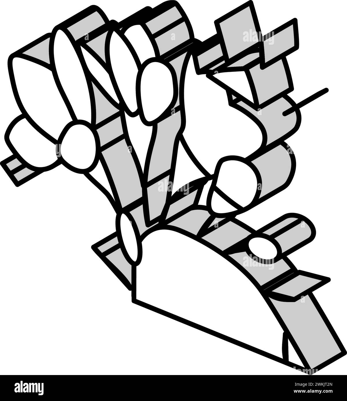 freesia flower spring isometric icon vector illustration Stock Vector ...